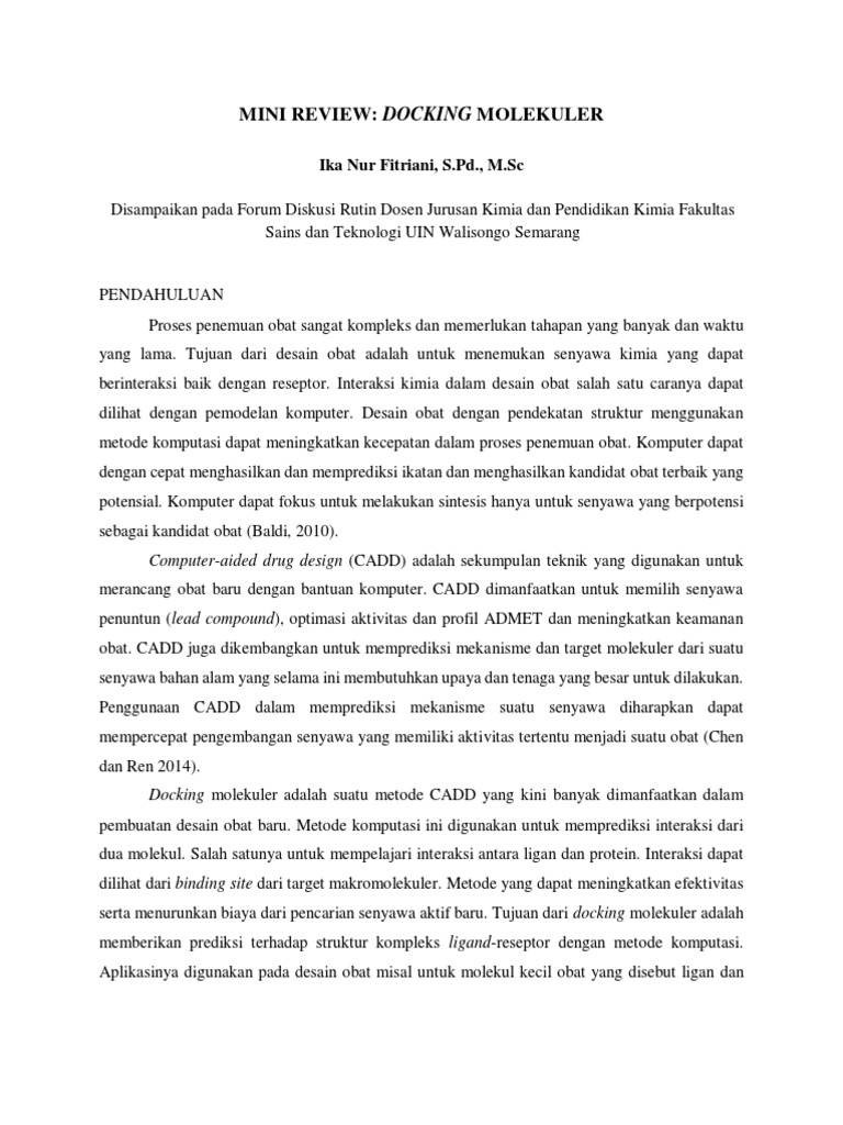 Docking Molekuler Pdf