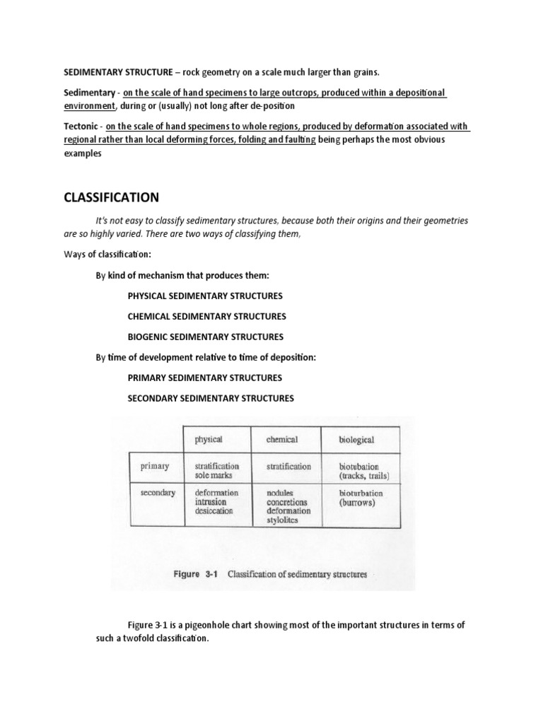 SEDIMENTARY STRUCTURES Report | PDF | Sedimentary Rock | Natural Materials