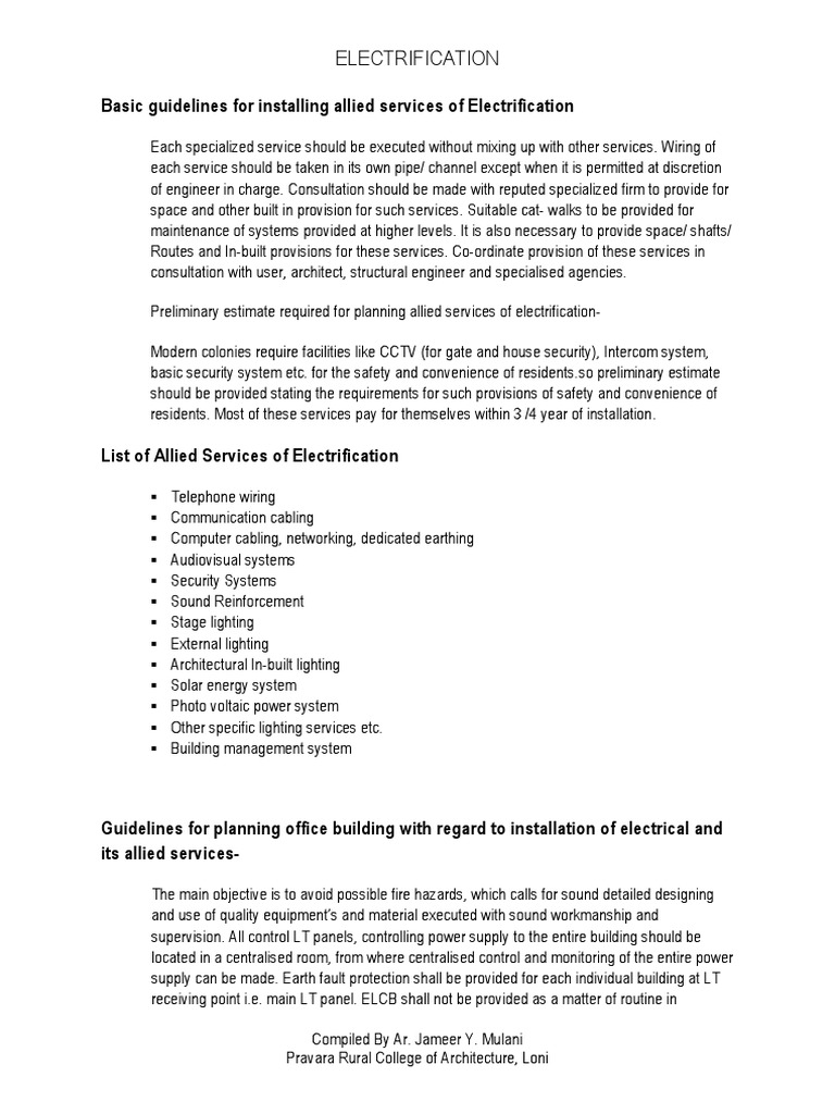 Electrification Notes SW II B. Arch SPPU | PDF | Electrical Substation ...