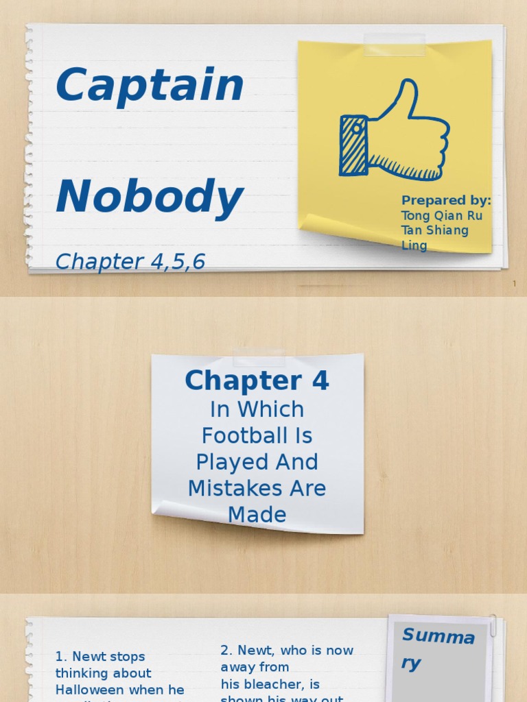 Captain Nobody Chapter 4,5,6 | PDF