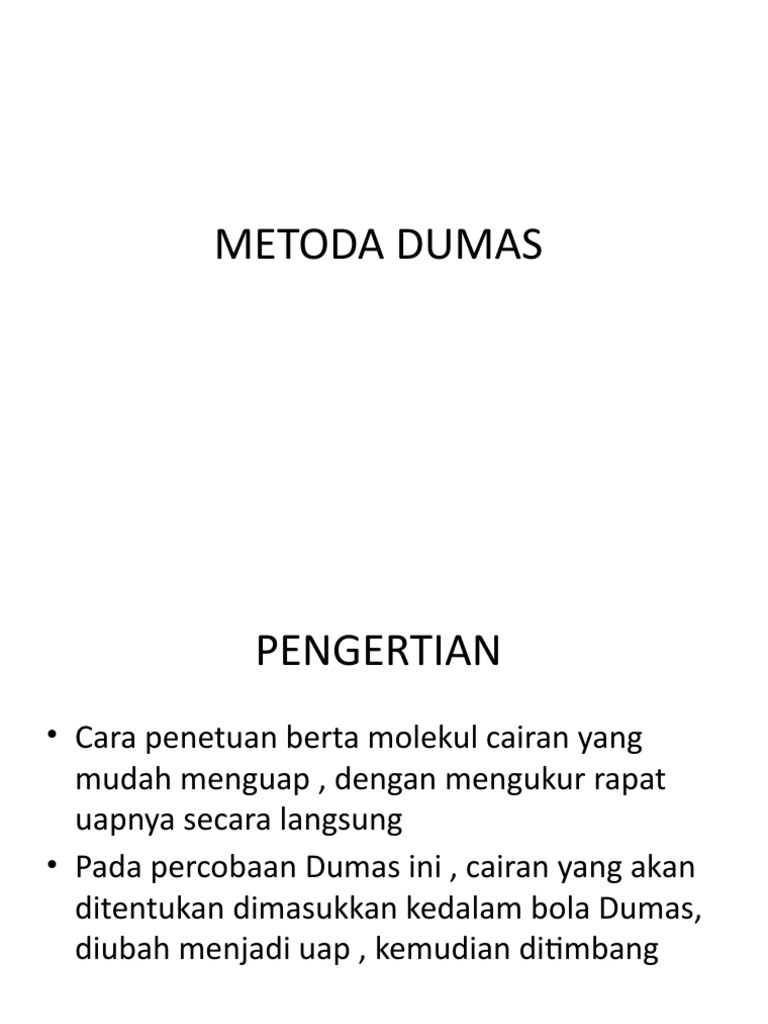 Metoda Dumas | PDF