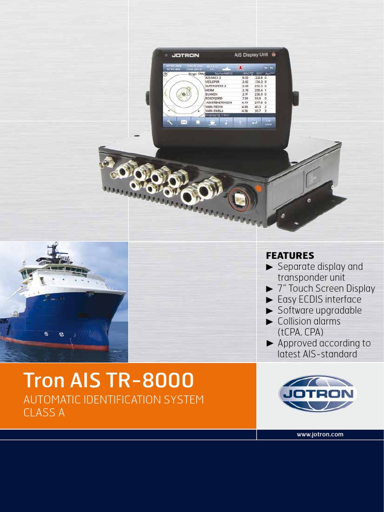 Product Brochure Tron AIS - TR 8000 | PDF | Electronics | Radio