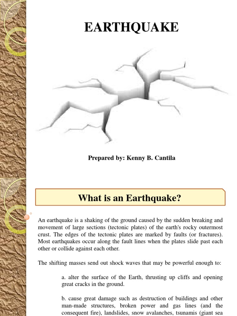 2.2a Background Earthquake | PDF | Earthquakes | Fault (Geology)