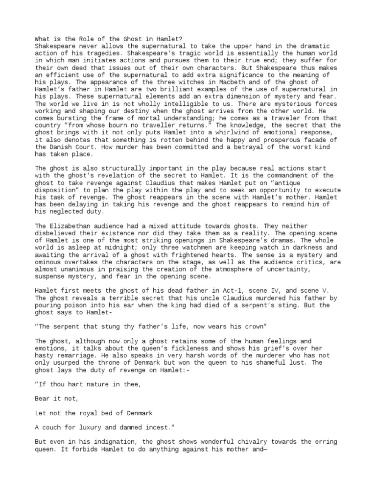 The Ghost of Hamlet | PDF | Hamlet | Ghosts