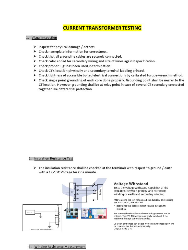 CT-VT Testing PDF | PDF | Transformer | Power Engineering