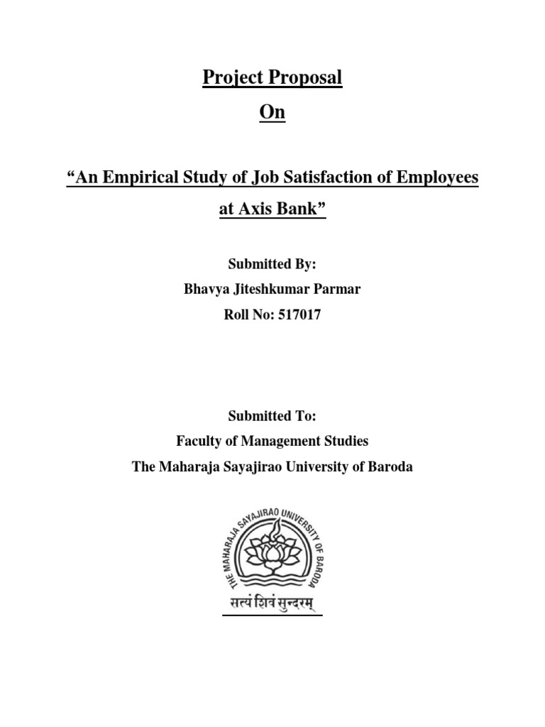 Project Proposal Final PDF | PDF | Job Satisfaction | Motivation