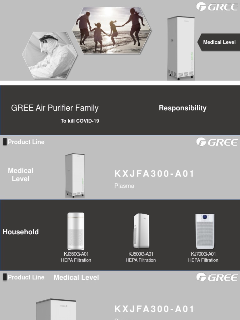 GREE Medical Air Purifier Overview | PDF | Filtration | Chemical Equipment