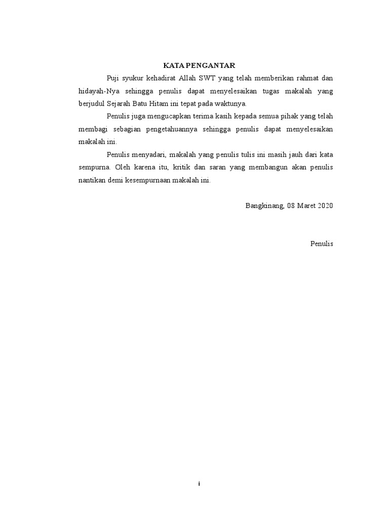 Sejarah dan Fungsi Tugu Batu Hitam | PDF