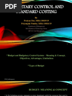 Budgetary and Non-Budgetary Control Techniques | PDF