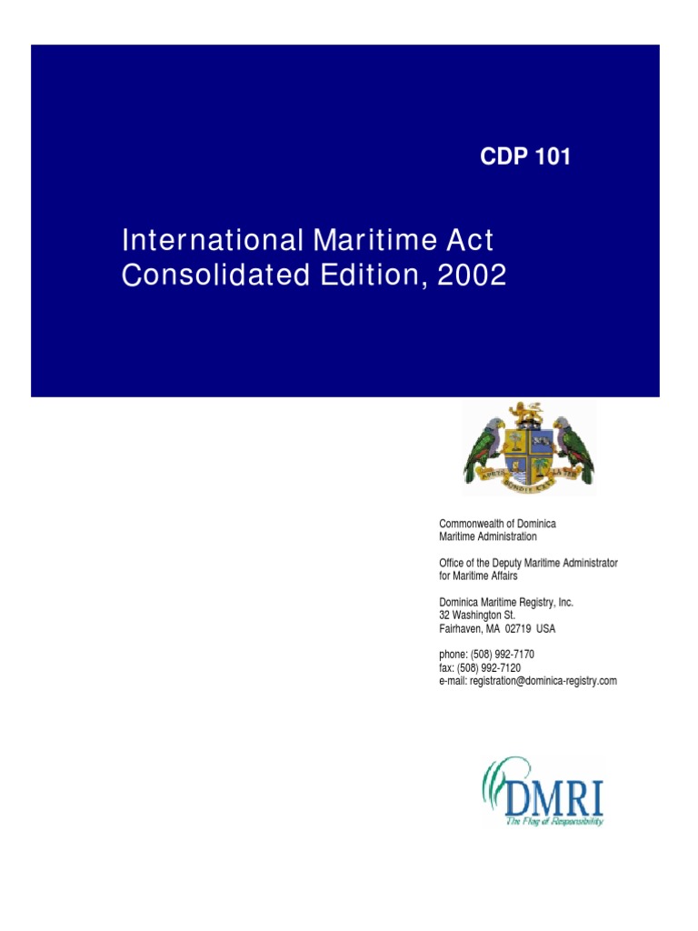 CDP 101 Consolidated 2002 | PDF | Admiralty Law | Marine Salvage