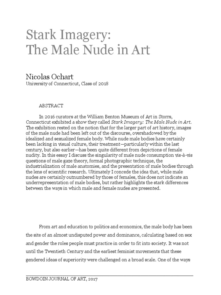 Male Nudity In Art A Historical Perspective Pdf Nudity