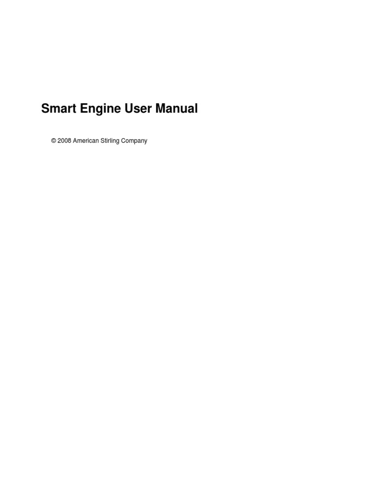 Smart Engine User Manual: © 2008 American Stirling Company | PDF | Leak | Power Supply