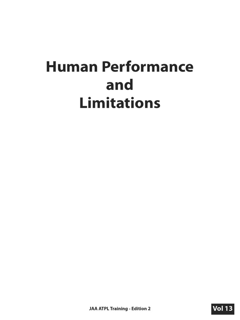 Human Performance and Limitations JAA AT PDF | PDF