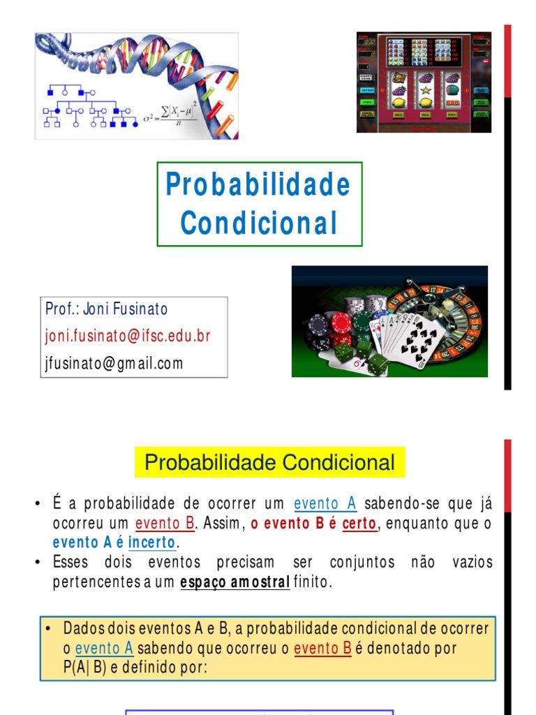 Aula 8 - Probabilidade Condicional PDF | PDF | Probabilidade ...