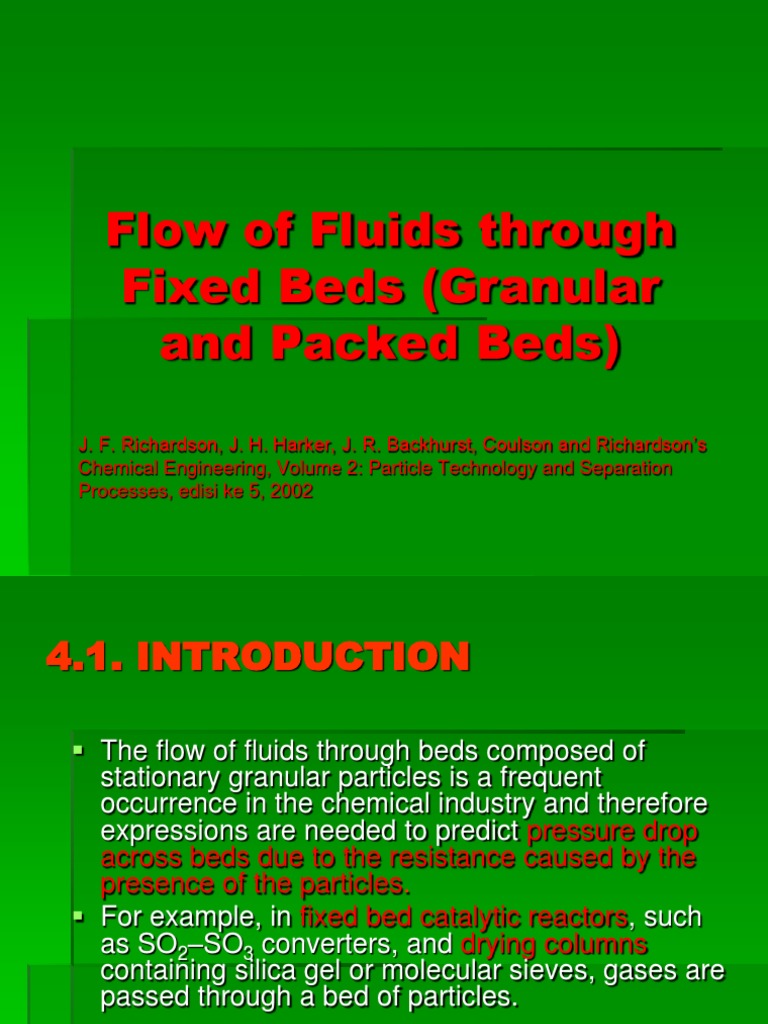Fluid Flow Through Fixed Beds PDF | PDF | Reynolds Number | Fluid Dynamics
