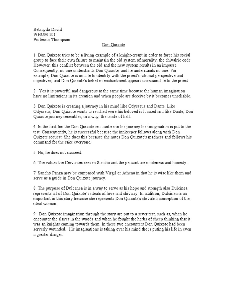 Don Quixote | PDF | Don Quixote