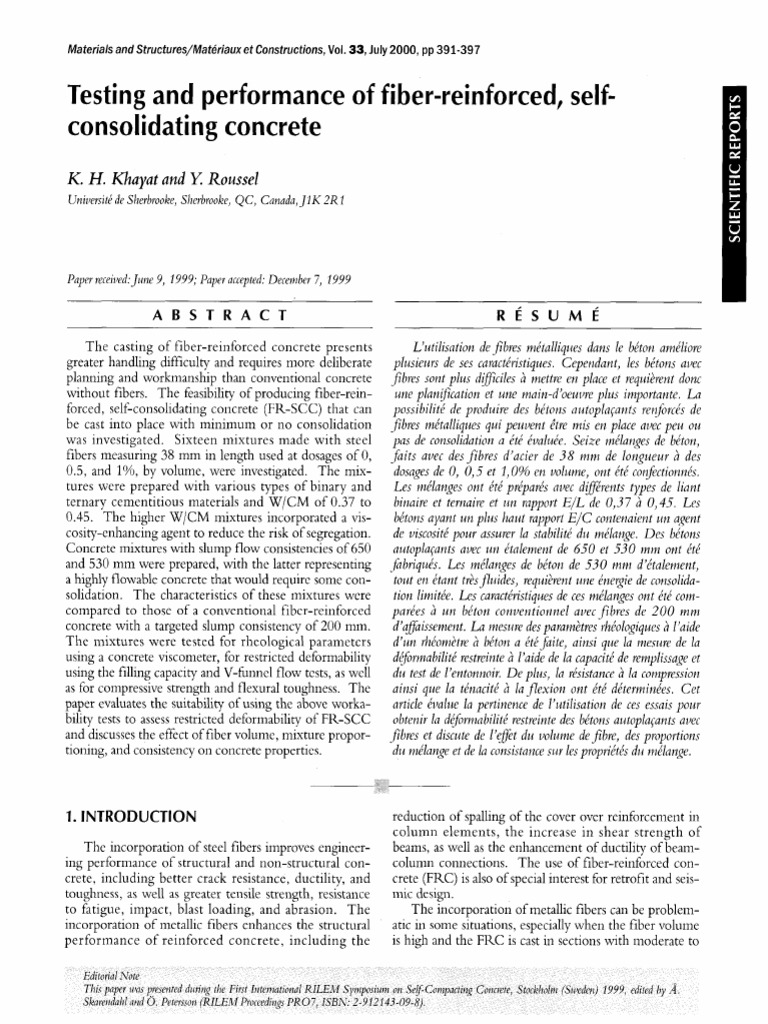 Testing & Performance of SCC | PDF | Concrete | Cement