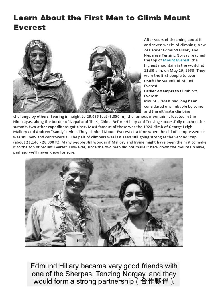 First Ascent of Mount Everest 1953 | PDF | Mount Everest | Mountaineering