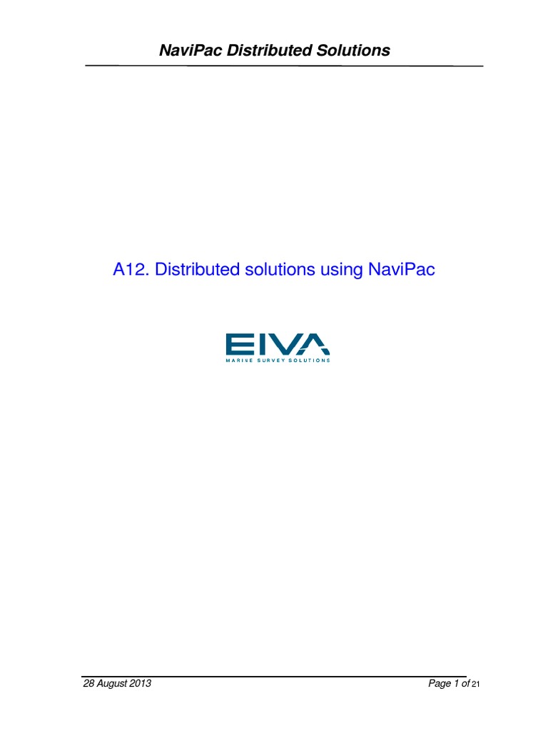 A12 Distributed Solutions Using Navipac | PDF | Multiplexing | Telemetry