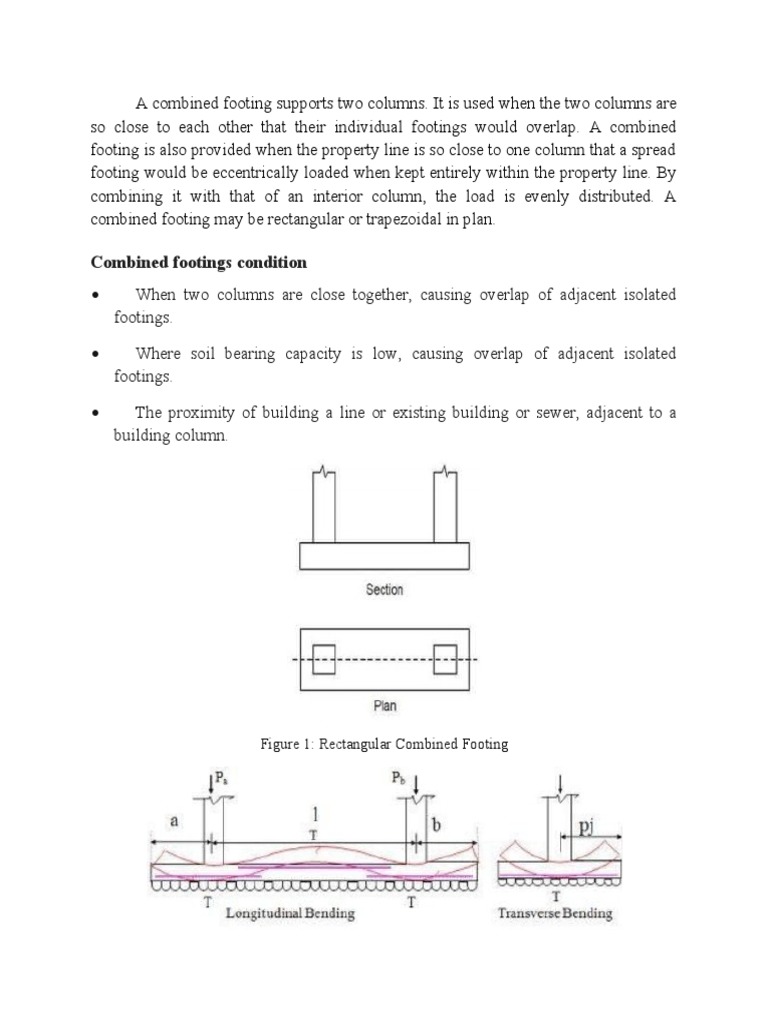Combined Footing | PDF | Bending | Structural Analysis