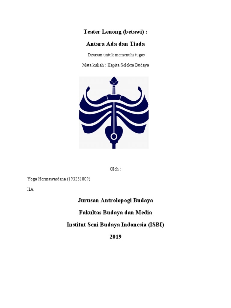 Sejarah dan Ciri Khas Teater Lenong Betawi | PDF | Seni