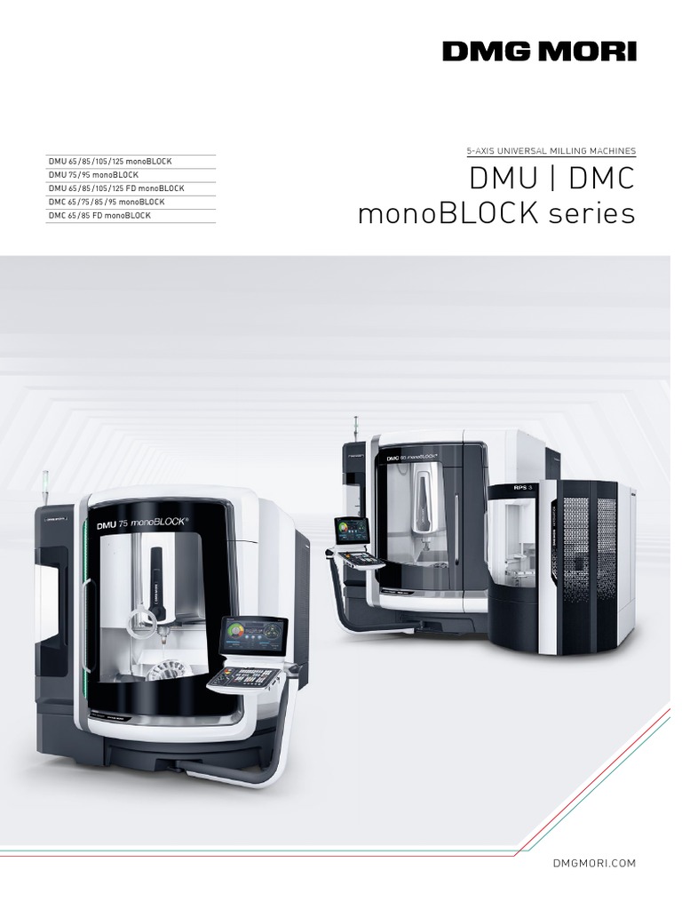 Pm0uk19 Dmu DMC Monoblock Series PDF Data PDF | PDF | Machining | Machines