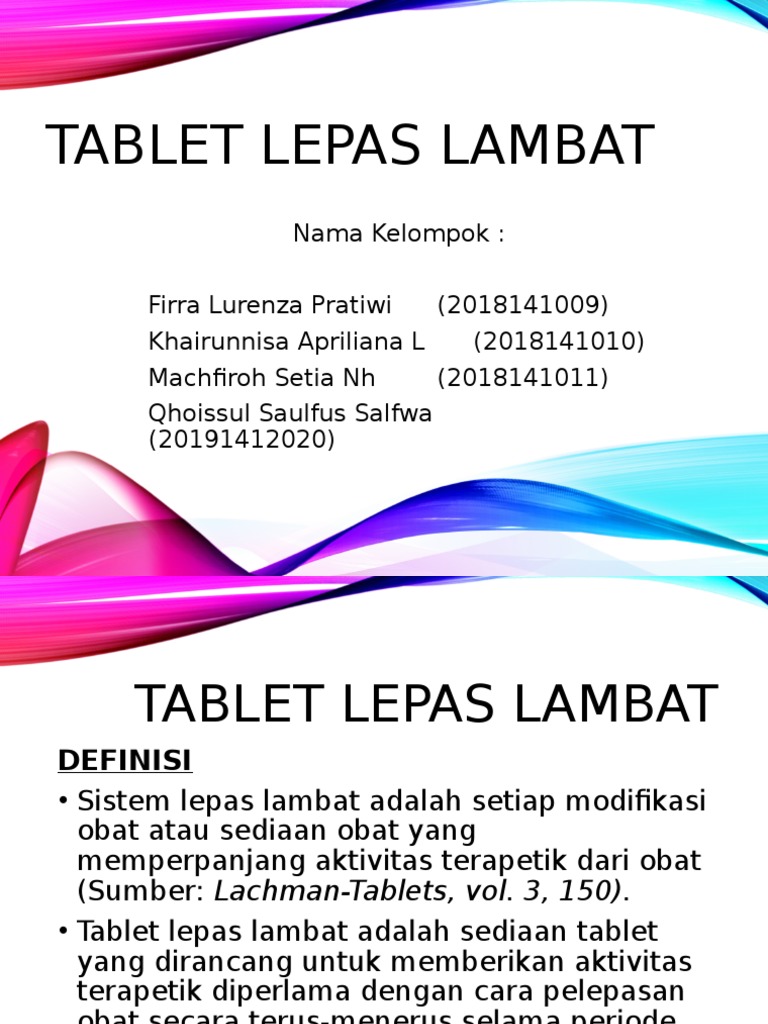Tablet Lepas Lambat | PDF