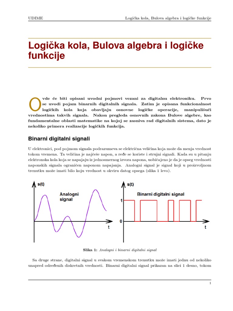 Logicka Kola, Bulova Algebra | PDF