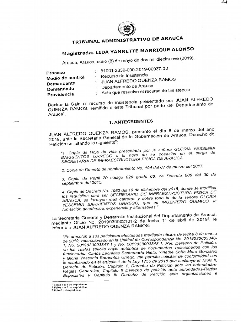Recurso de Insistencia | PDF