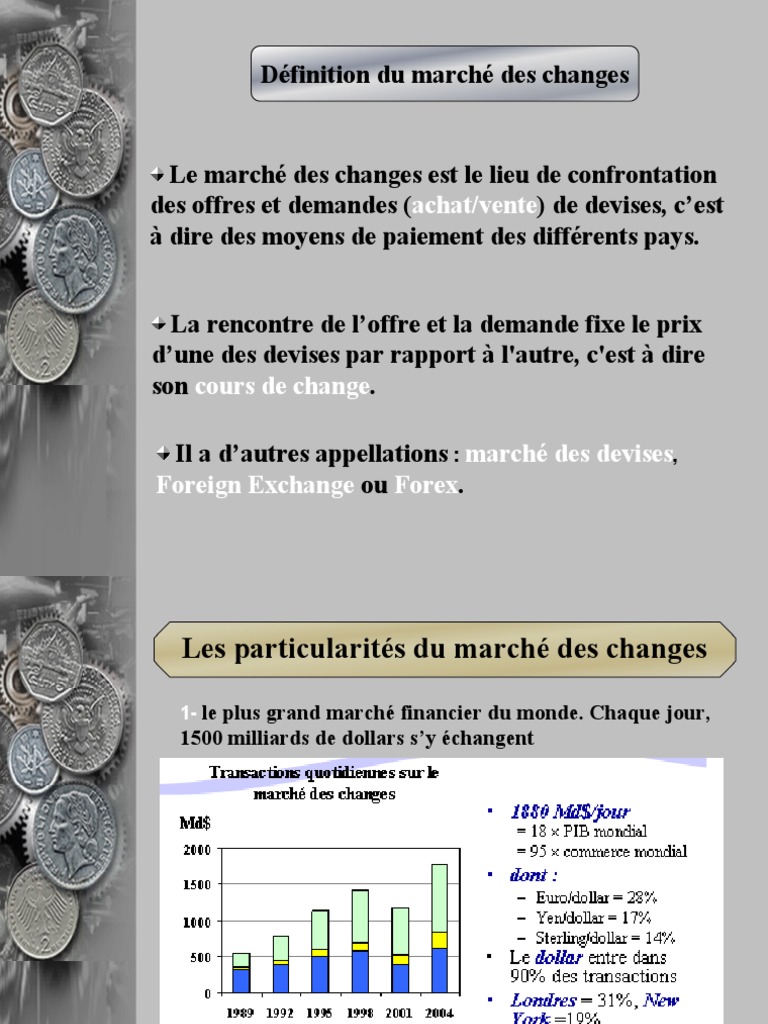 Définition du marché des changes | PDF | Taux de change | Forex