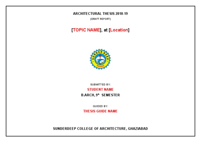 Thesis Draft Report Cover Page | PDF