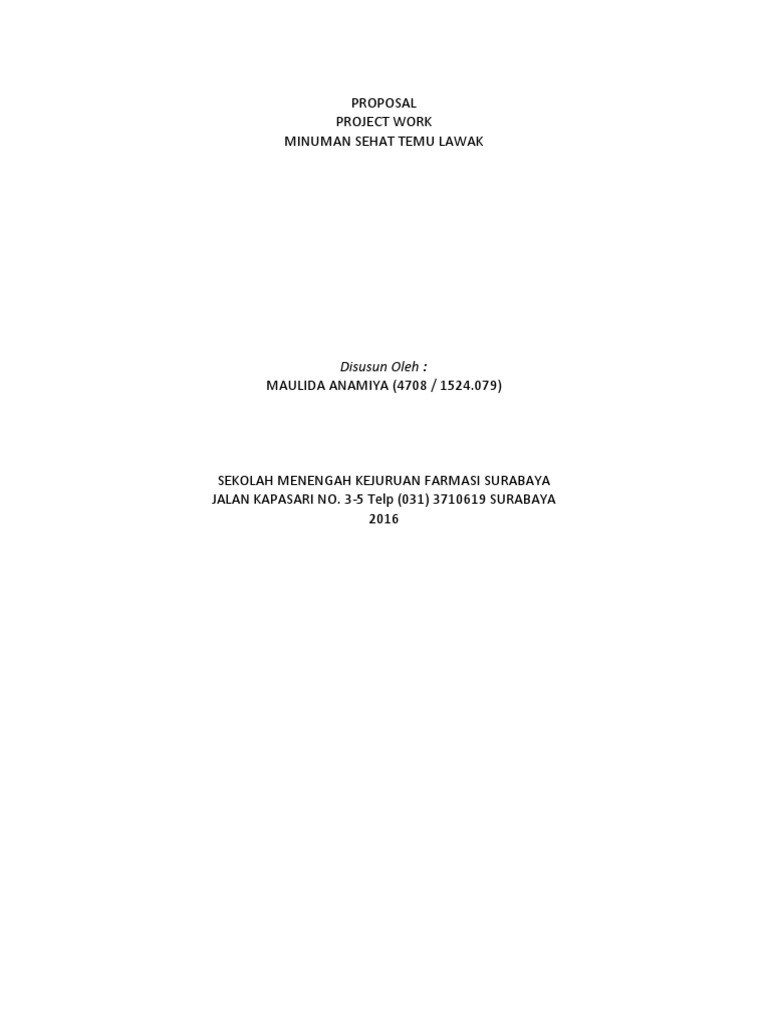 PROPOSAL Dwi | PDF | Kesehatan Holistik