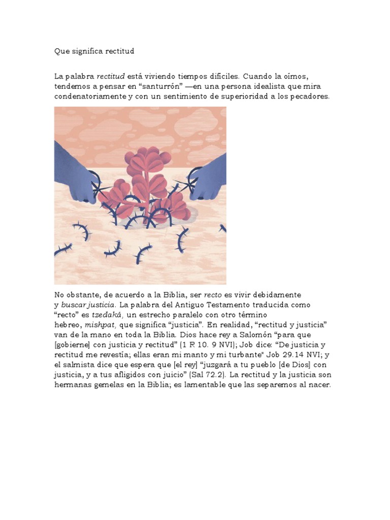 Significado de Rectitud y Un Ejemplo de Ello | PDF | Religión y ...
