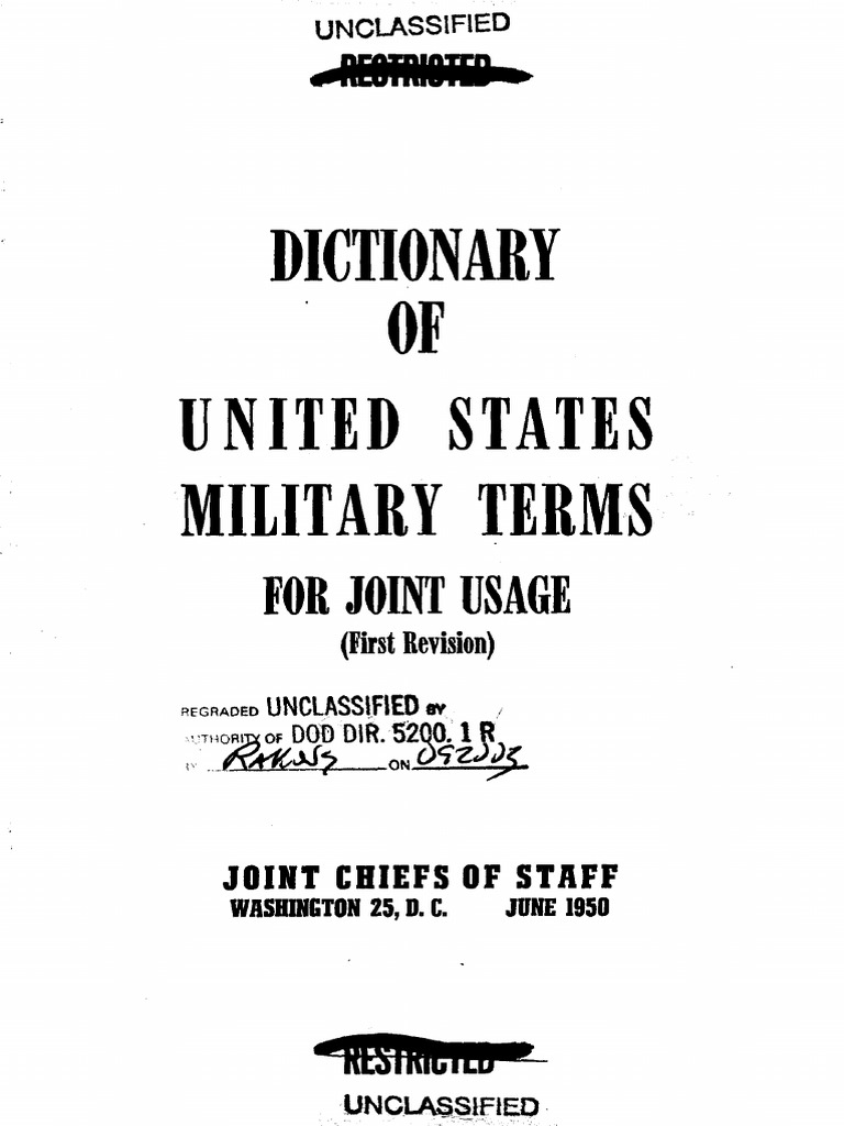 U.S. Military Terms Dictionary 1950 | PDF | Amphibious Warfare | Artillery
