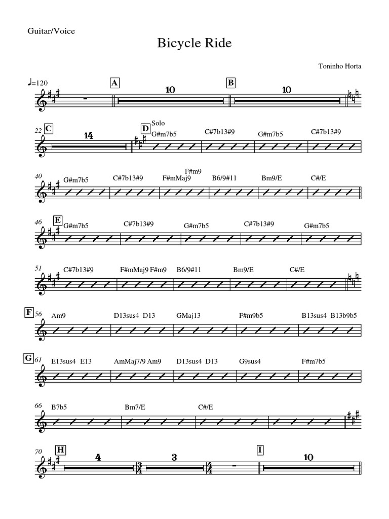 Bicycle Ride Jazz Guitar PDF | PDF | Guitar Family Instruments | Irish ...