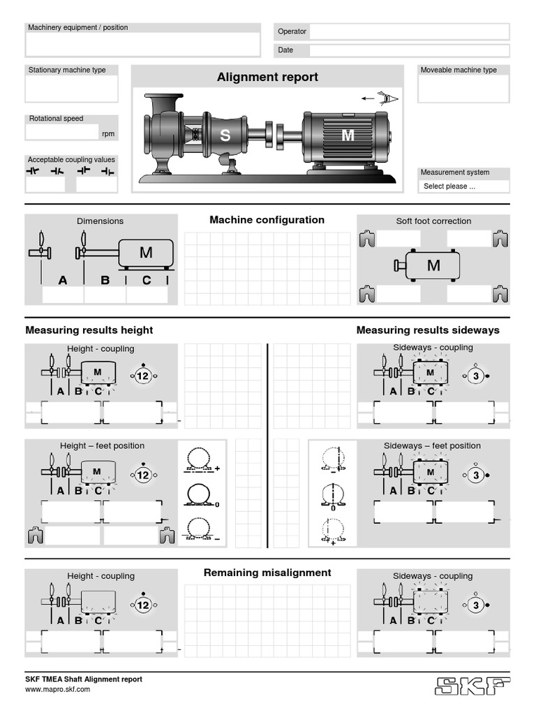 SKF TMEA Shaft Alignment Report | PDF