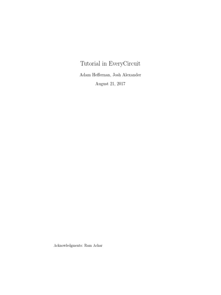 A Tutorial on Circuit Analysis Using the EveryCircuit Simulation Tool ...