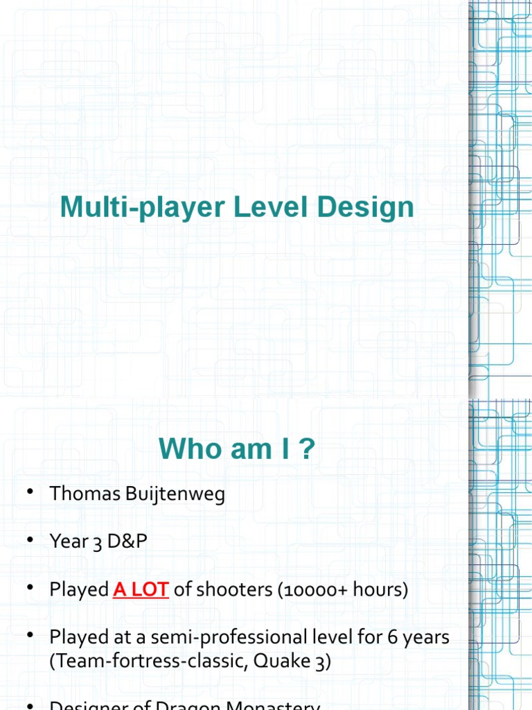 Multi-player Level Design Strategies | PDF | Leisure | Sports