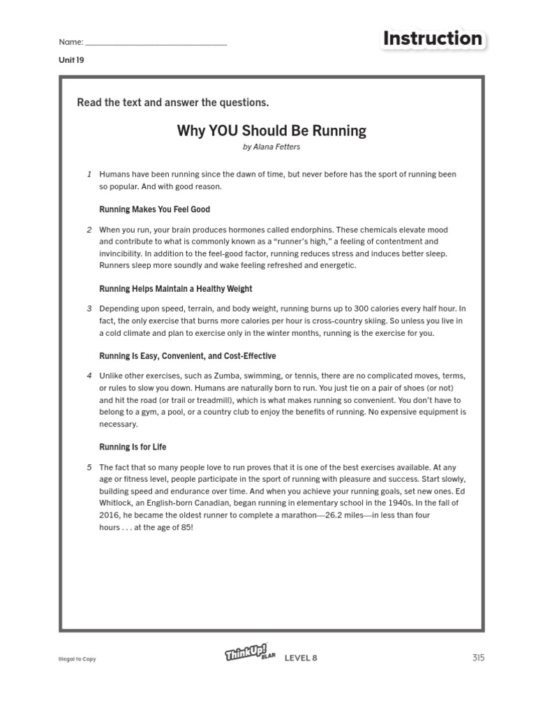 Why You Should Be Running | PDF | Running | Physical Exercise