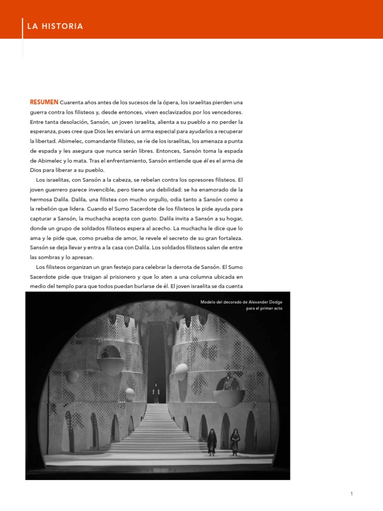 Samson - Guide Spanish | PDF | Sansón | Camille Saint Saëns