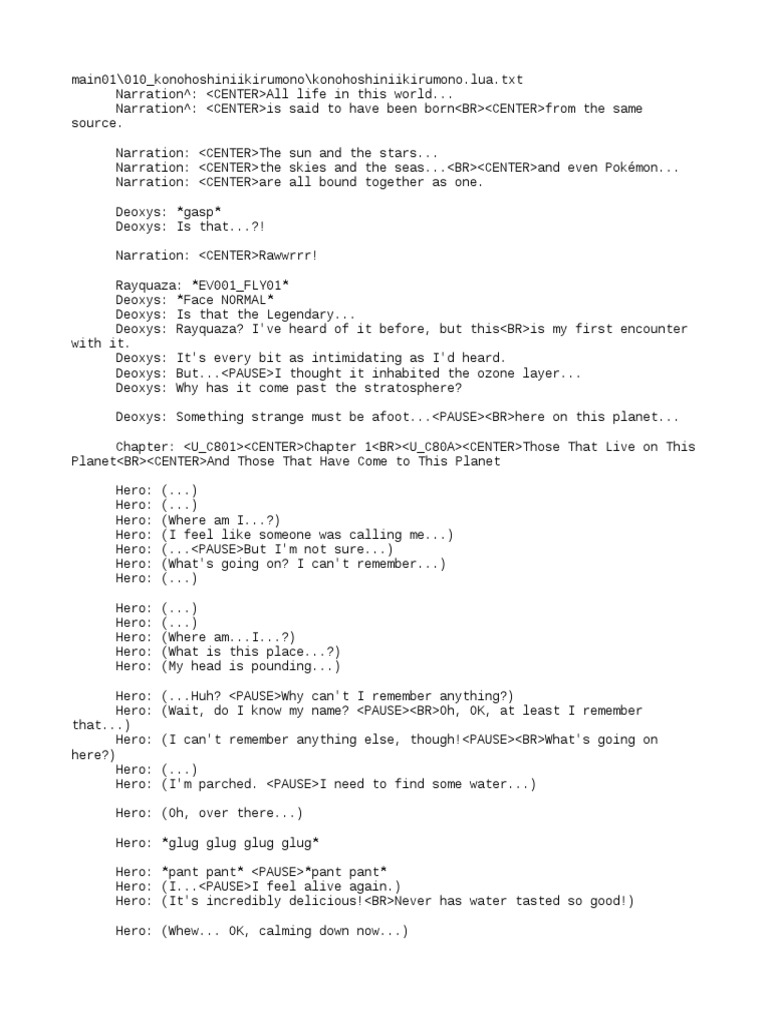 Pokémon Super Mystery Dungeon Script | PDF | Pokémon | Nature