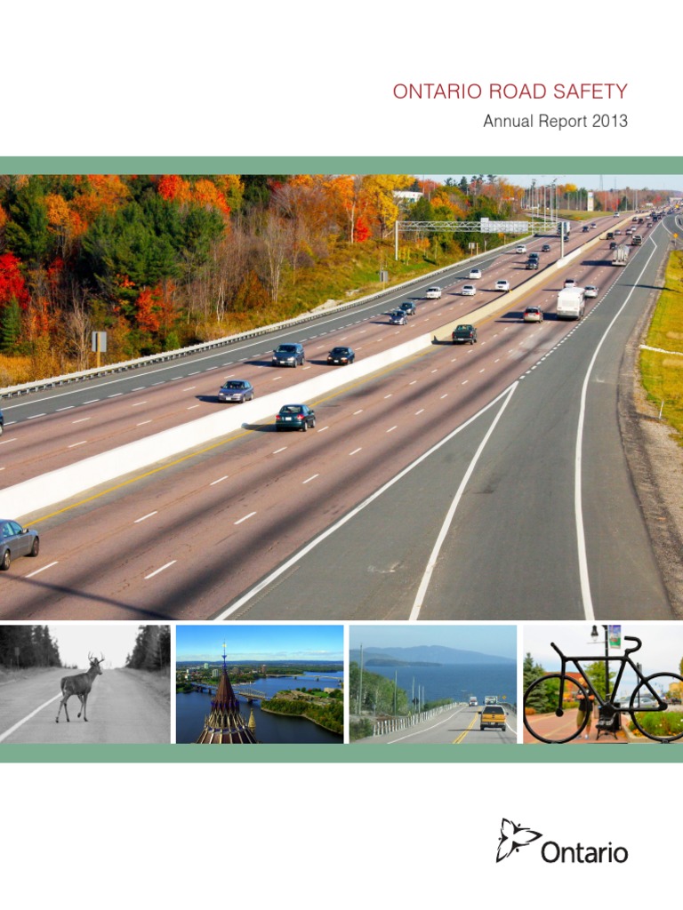 Ontario Road Safety Annual Report 2013 | PDF | Traffic Collision | Road ...