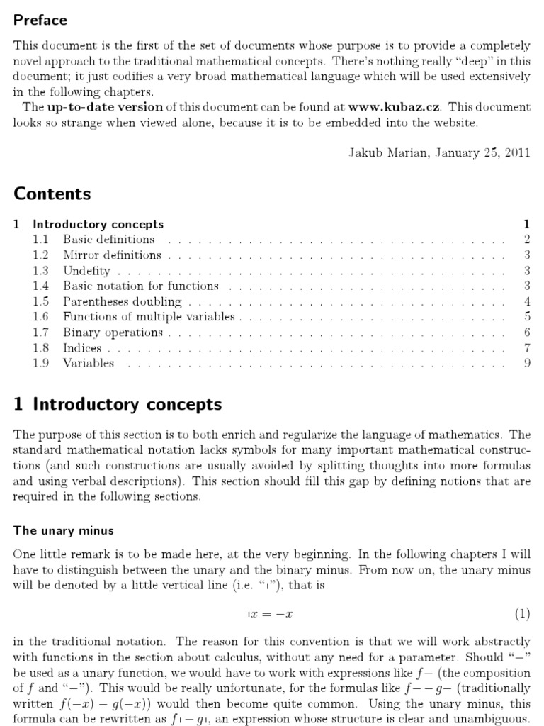 1 Introductory Concepts 1 | PDF | Bracket | Function (Mathematics)