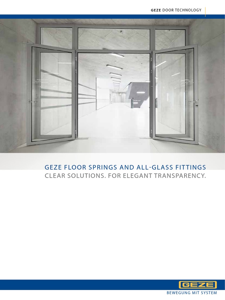 GEZE Product-Brochure EN 34946 | PDF | Trigger (Firearms) | Door