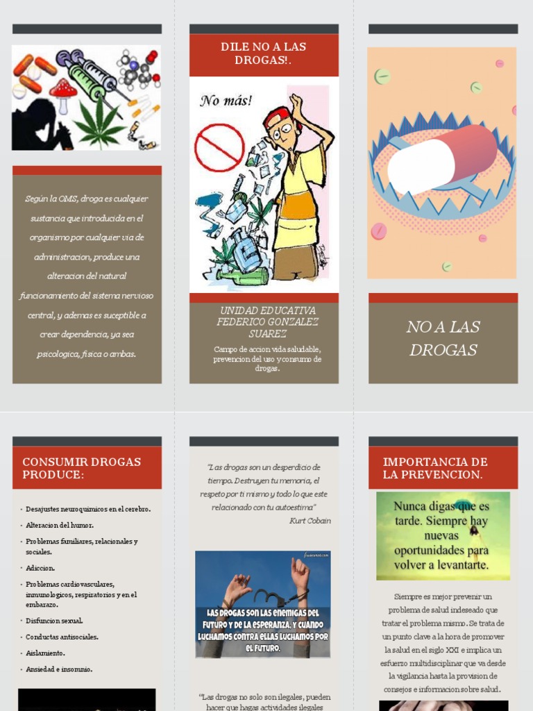 Triptico Drogas | PDF | Drogas | Medicina CLINICA