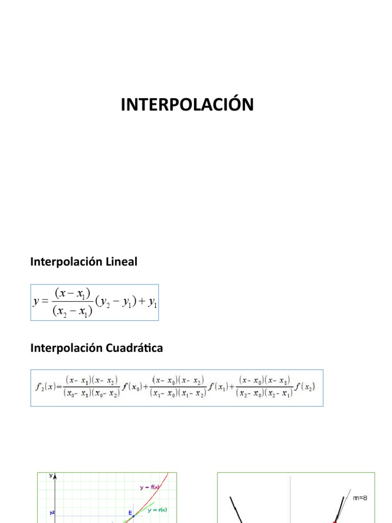Presentación 2. Interpolación Lineal | PDF | Informática teórica ...