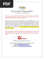Classroom Murder Mystery Game | PDF | Violence | Crime Thriller