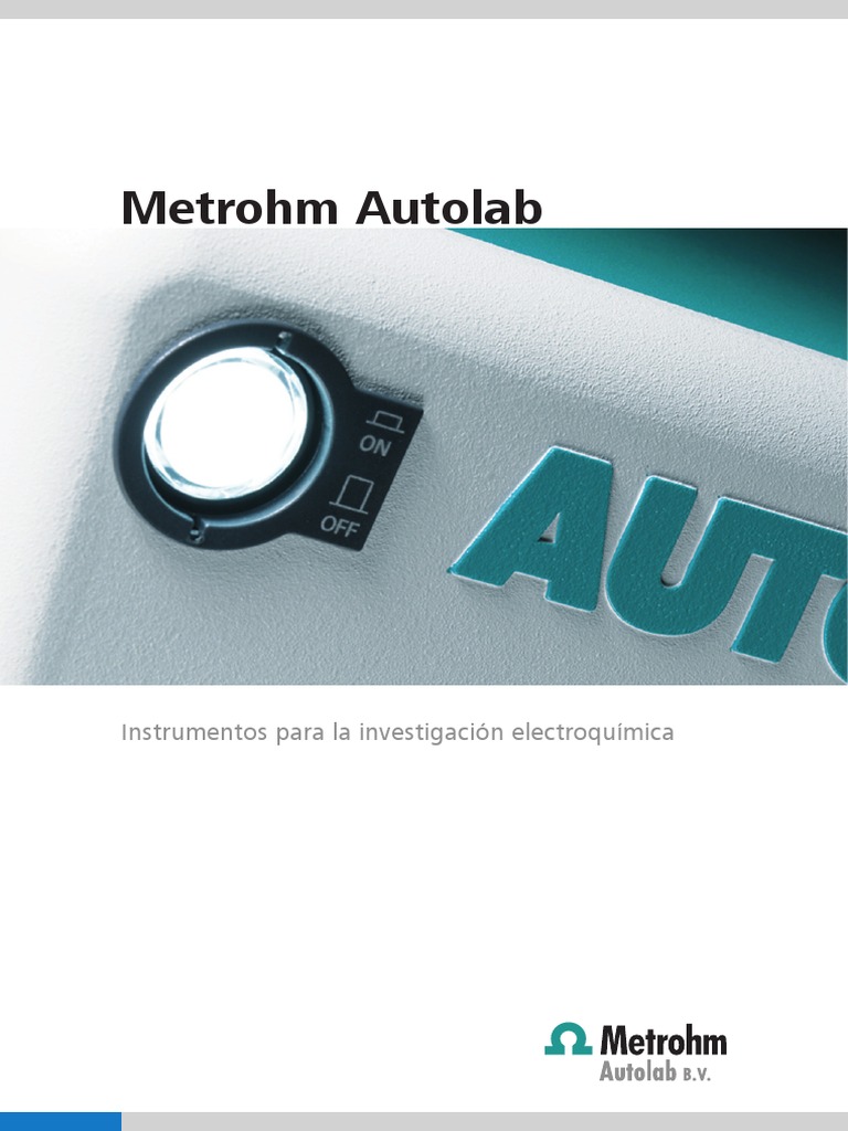 Manual de Potenciostato Metrohm Autolab | PDF | USB | Electroquímica