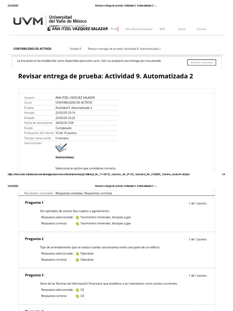 Revisar Entrega de Prueba - Actividad 9. Automatizada 21 - .. | PDF ... Revisar Entrega de Prueba - Actividad 9. Automatizada 21 - .. | PDF ...
