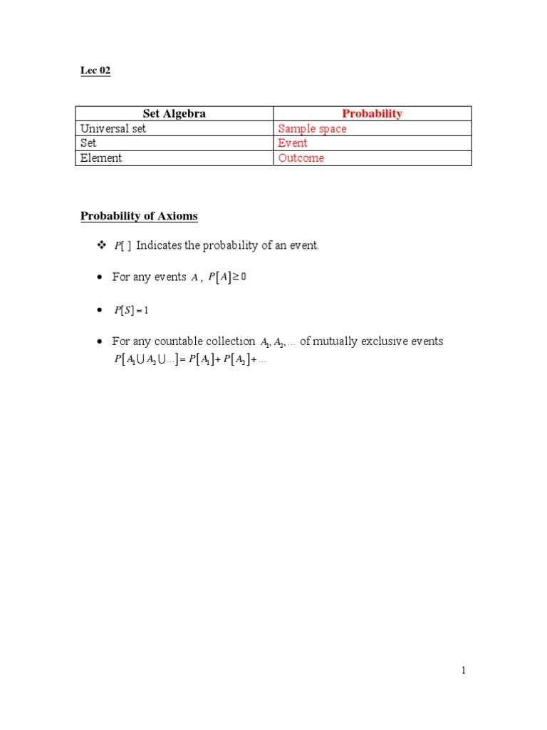 Set Algebra: Universal Set Set Element | PDF | Probability | Logic